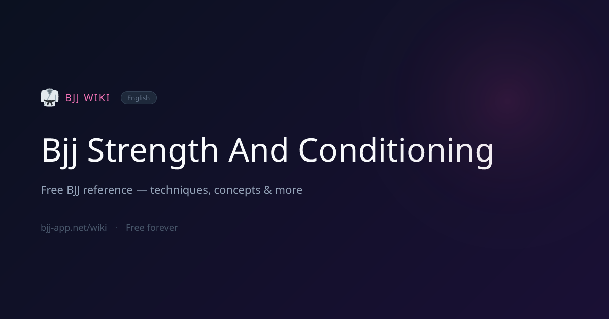 BJJ Strength and Conditioning | BJJ App Wiki | BJJ Wiki | BJJ App